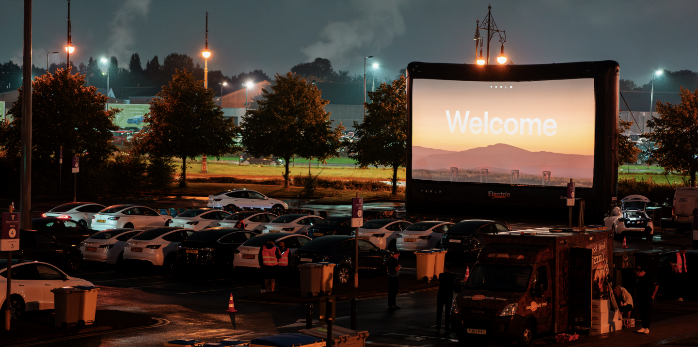 Drive In Cinema With Urban Entertainment And TESLA — Urban Entertainment